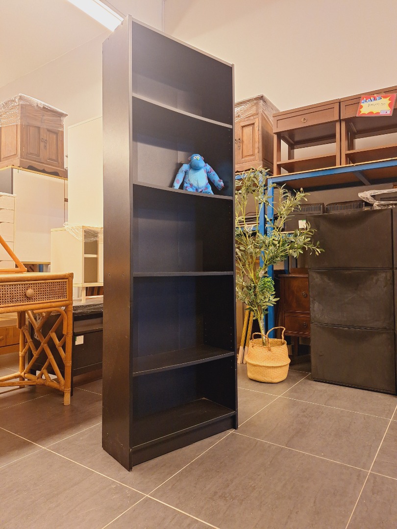 IKEA FINNBY bookcase, black, 60x180 cm* | Rak buku IKEA FINNBY, hitam ...
