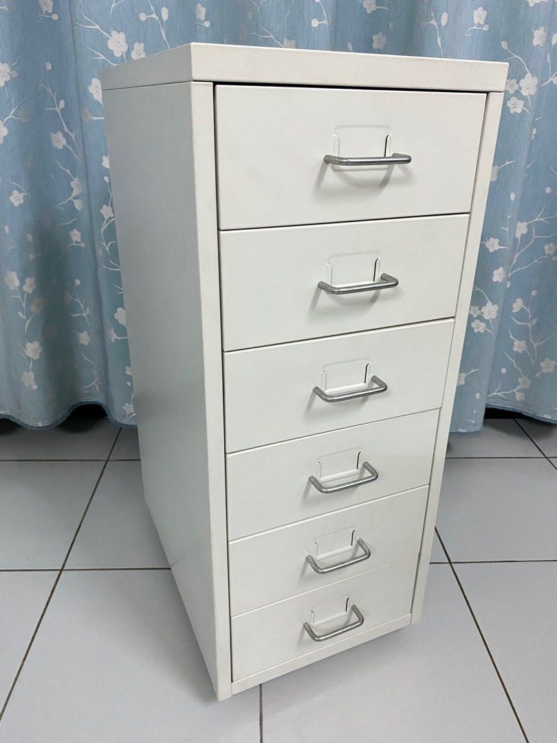 IKEA HELMER drawer unit on castors (white Matt), Furniture & Home ...