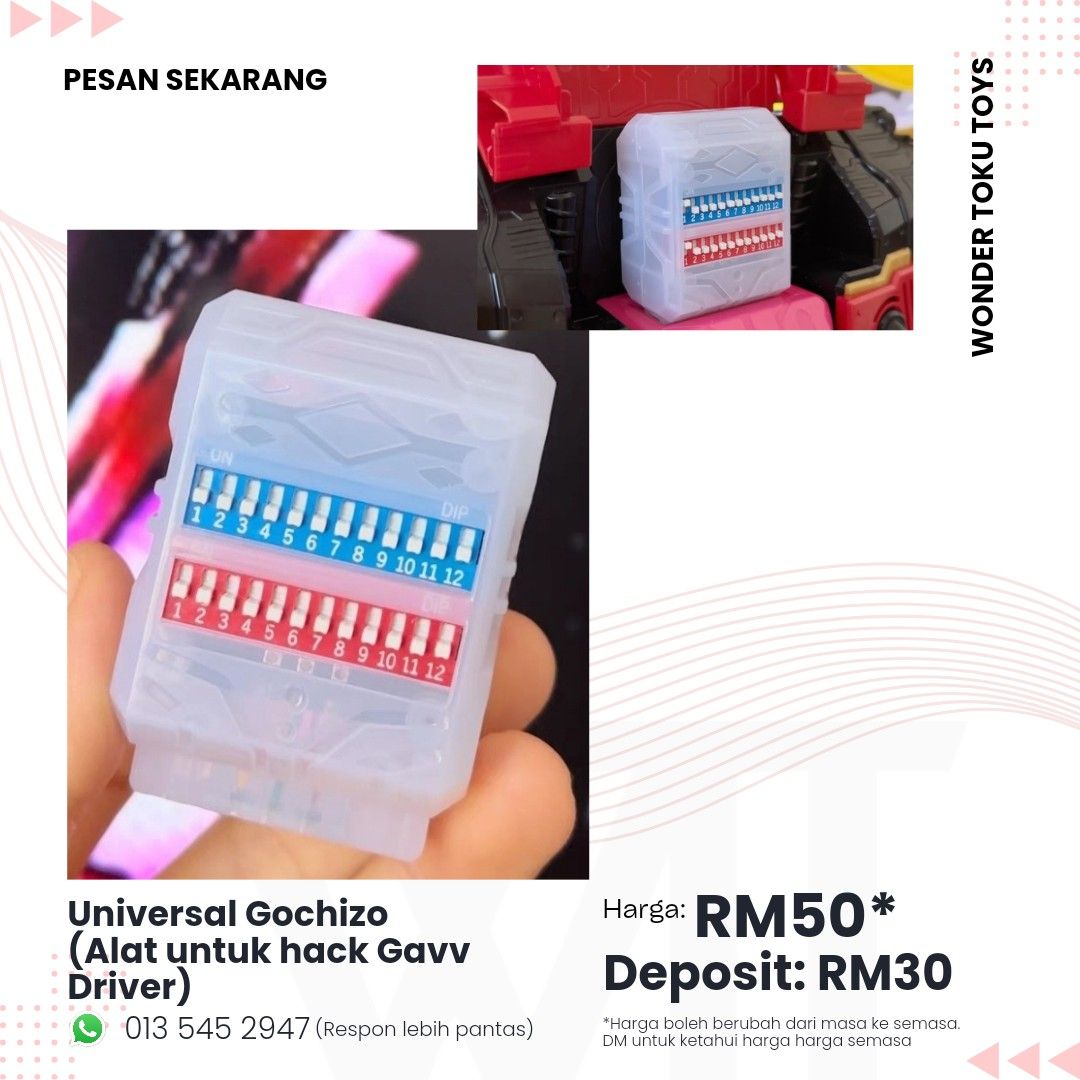 Kamen Rider Gavv : Universal Gochizo Alat untuk hack Gavv Belt, Hobbies ...