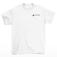 Kaos Game Playstation 5 Logo White, Fesyen Pria, Pakaian , Lainnya di ...