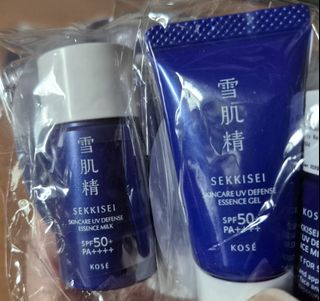 [STOCK CLEARANCE] Sekkisei Sunscreen set: UV Sunscreen Essence Gel spf50/pa++++ 65ml + Natural ...