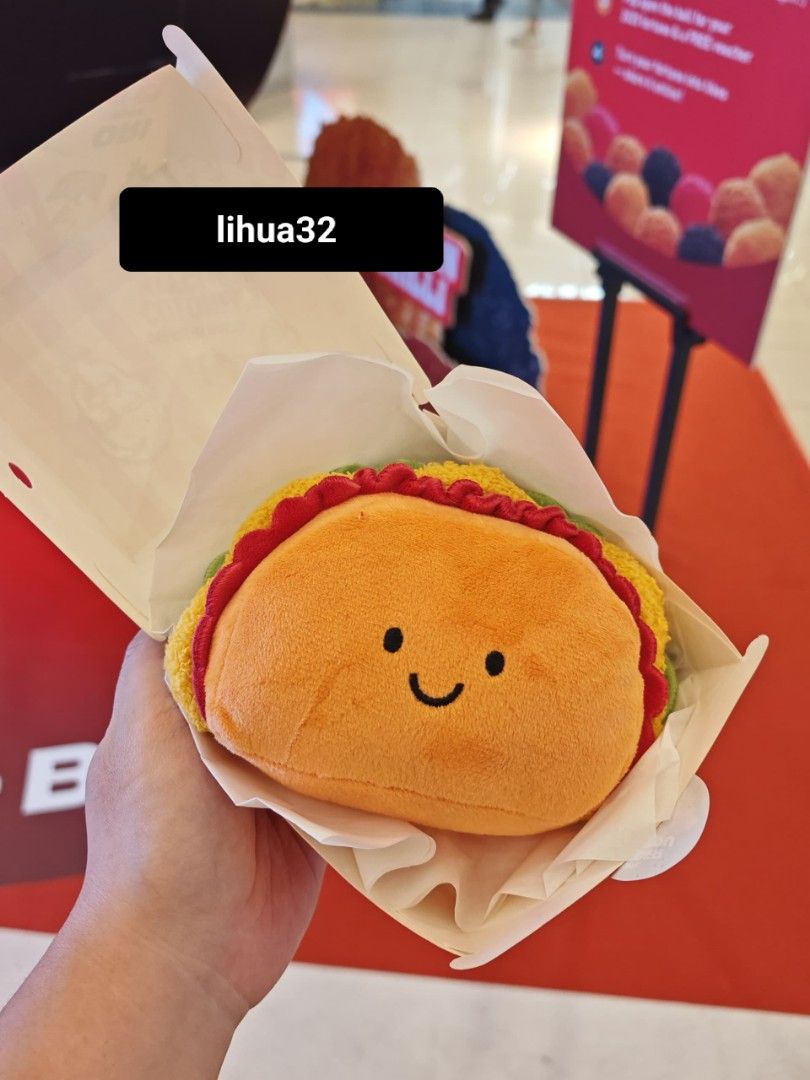 (Last 1) KFC Zinger Mantou Jellycat Plush Charm, Hobbies & Toys, Toys ...