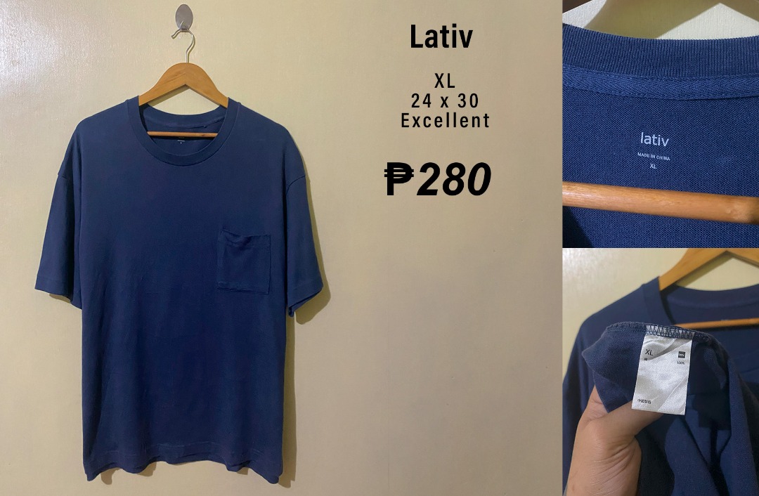 Lativ Pocket Oversized Shirt, Men's Fashion, Tops & Sets, Tshirts & Polo Shirts on Carousell
