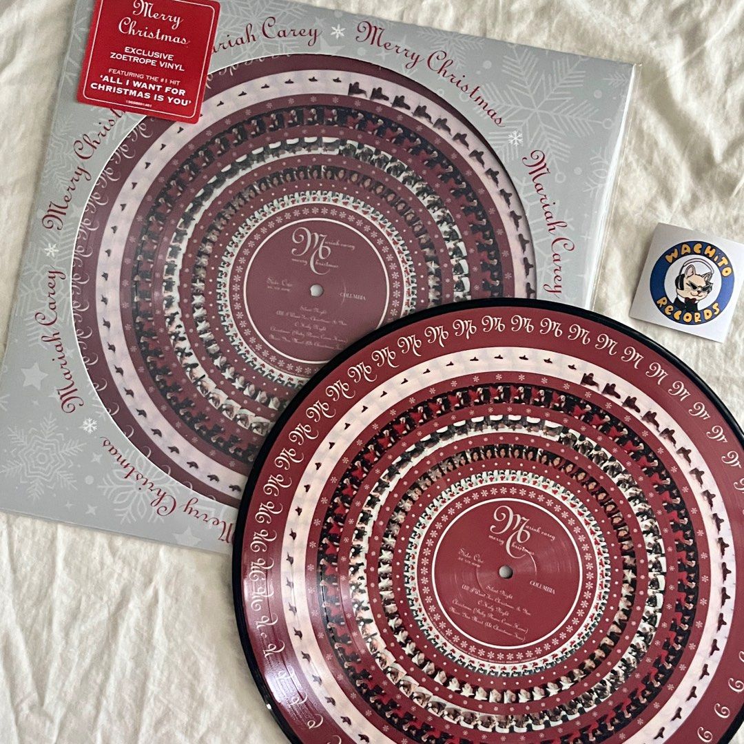 Mariah Carey - Merry Christmas (30th Anniversary Zoetrope Vinyl), Hobbies & Toys, Music & Media ...