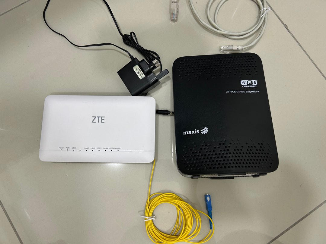 Maxis modem + wifi6 router set, Computers & Tech, Parts & Accessories ...
