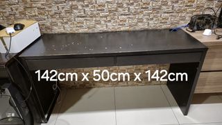 YA87BE Meja Komputer Computer Table Brown, Furniture & Home Living ...