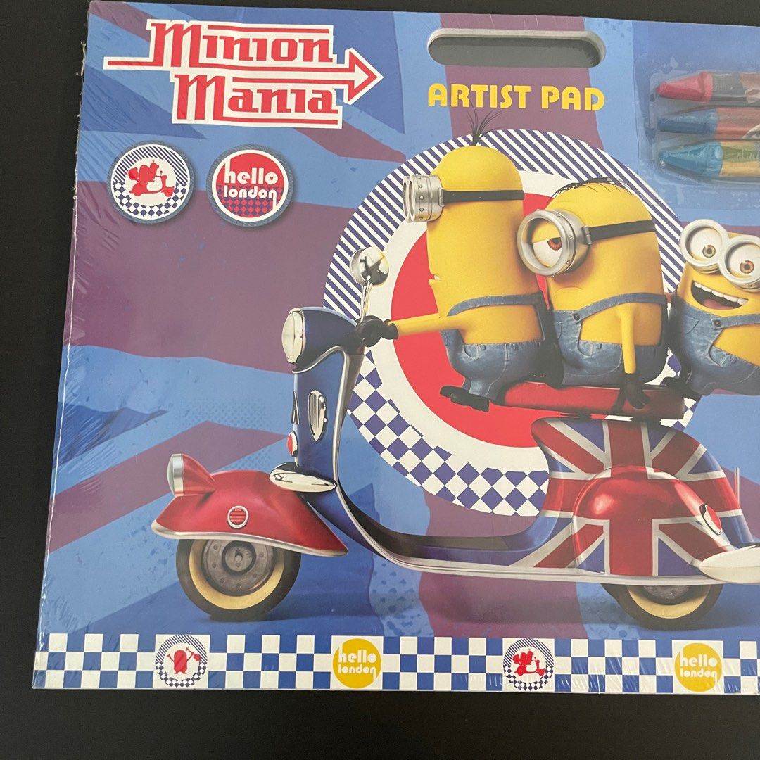 Minion Colouring Pad with crayons, Hobbies & Toys, Stationery & Craft ...