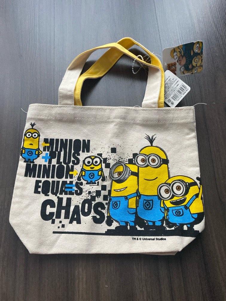 Minion mini tote bag, Women's Fashion, Bags & Wallets, Tote Bags on ...