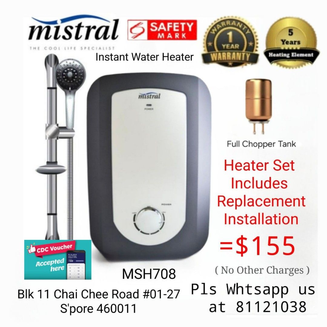 MISTRAL MSH708 Instant Water Heater,Instant Heater,Chopper Tank ...