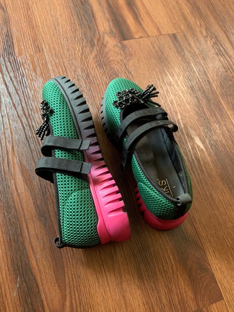 MKS Gany Green Fuschia | Mary Jane Platform |, Fesyen Wanita, Sepatu di ...