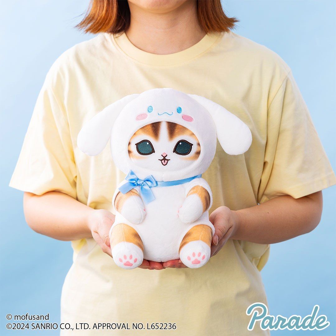 Mofusand x Sanrio Characters Cinnamoroll/Hello Kitty BIG Plush Toy ...