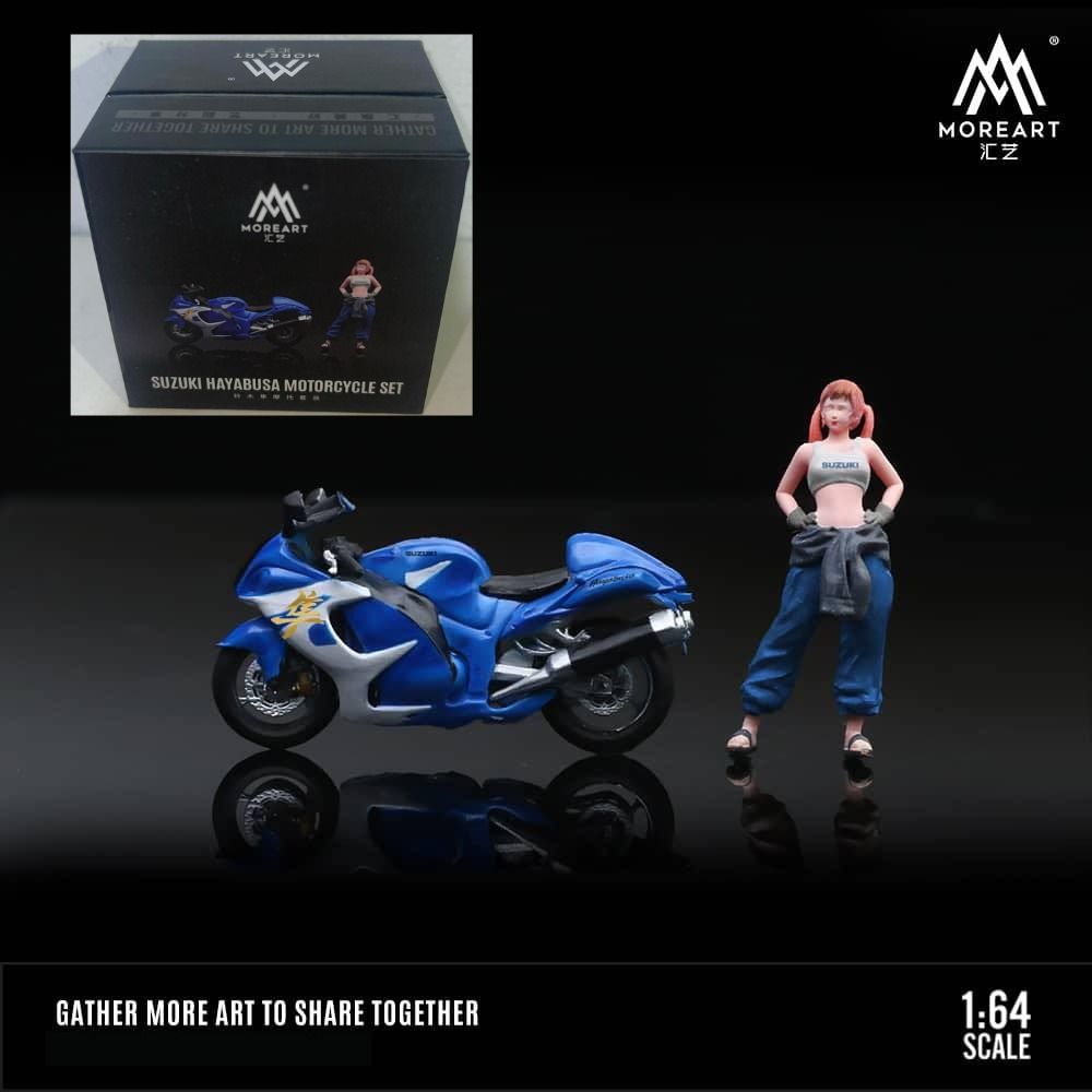 MoreArt 1/64 Scale Suzuki Hayabusa Motorcycle Set Resin Model (Set Of ...