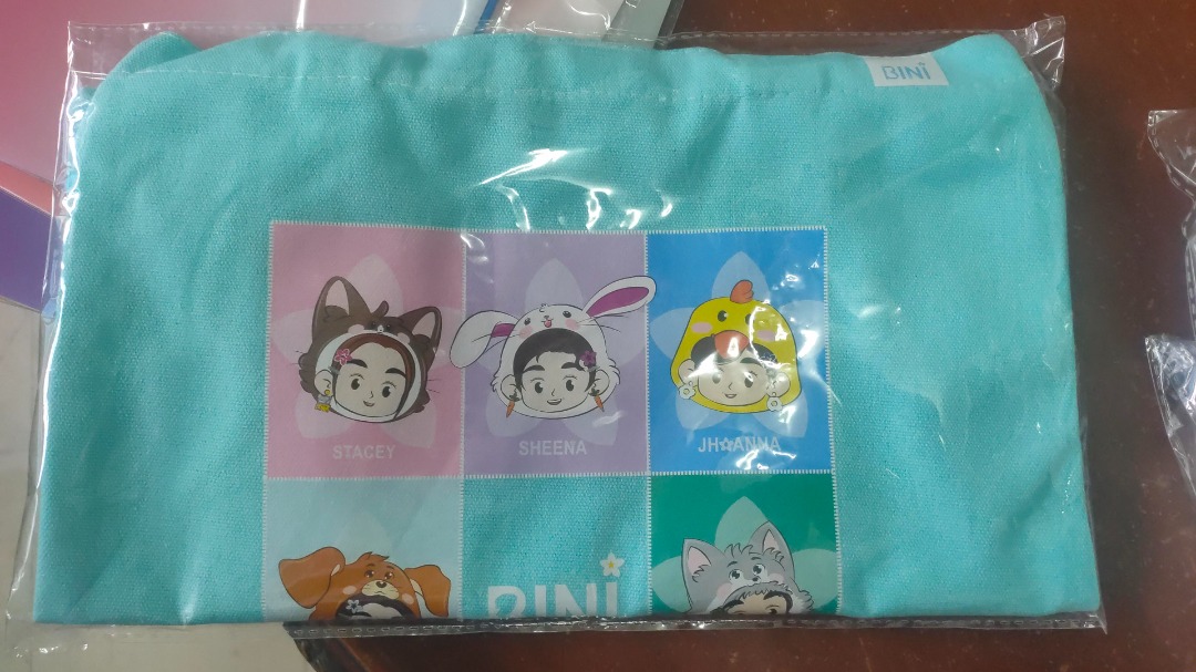 National Book Store x Bini - Teal Tote Bag - Character Squares, Hobbies ...