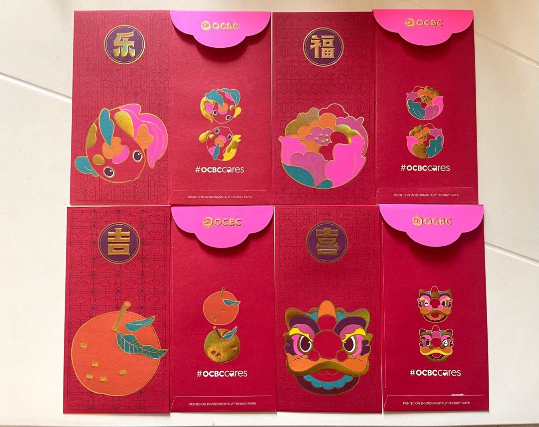 OCBC Red Packet 2025/ Ang Pow/ 8 pcs /Angpow, Hobbies & Toys ...