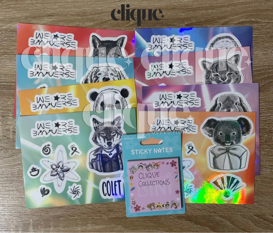 OFFICIAL BINI GRAND BINIVERSE STICKERS, Hobbies & Toys, Memorabilia ...