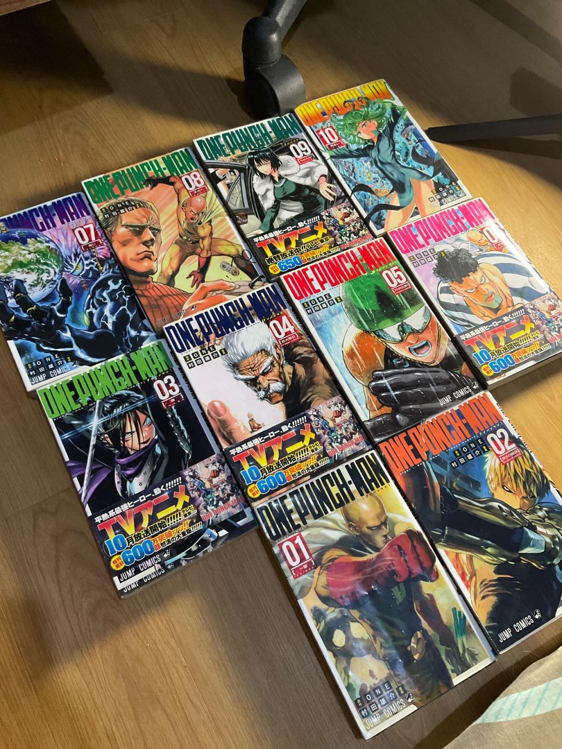 One punch man manga 1-10 vol (Japan Bought) w/ Free Original Sticker ...