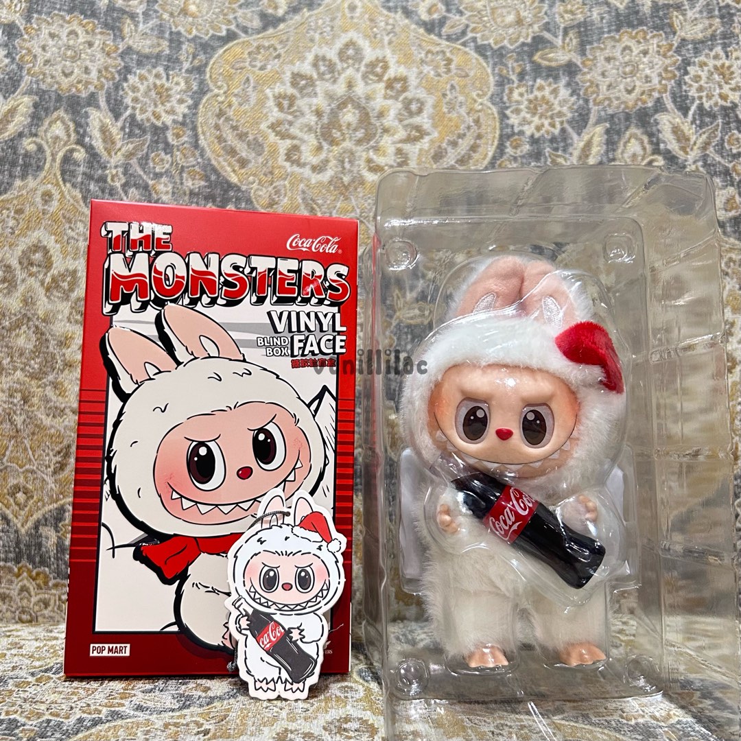 ORI Pop Mart The Monsters Labubu Coca Cola Vinyl Face Pendant Plush ...