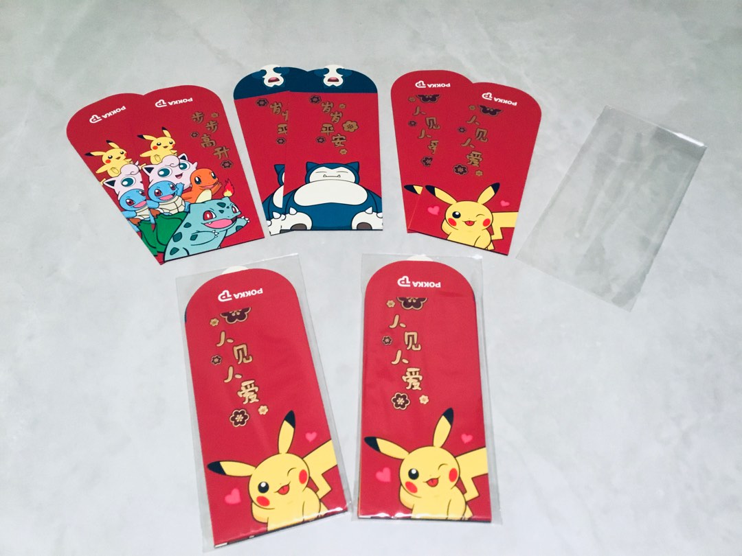 Pokemon x Pokka 2025 Red Packets Ang Bao Hong Bao, Hobbies & Toys, Stationery & Craft, Occasions ...