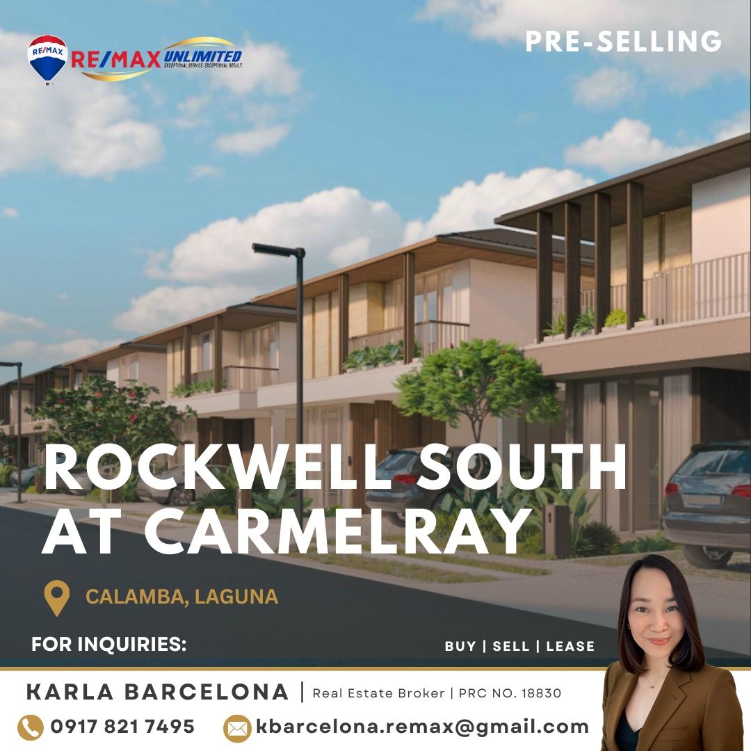 Pre-Selling 4 Bedroom Houses for Sale at Rockwell South at Carmelray ...