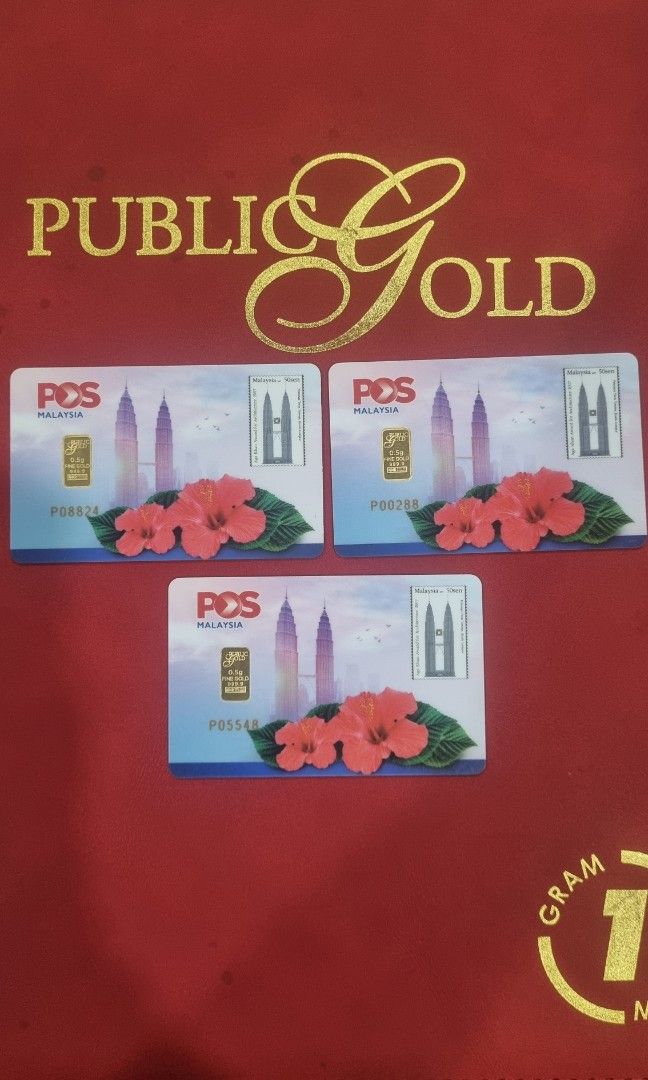 Public Gold x POS 0.5g Gold Bar 999.9 KLCC, Hobbies & Toys ...