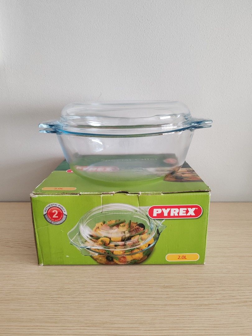 Pyrex 2L Casserole with Lid, Furniture & Home Living, Kitchenware ...