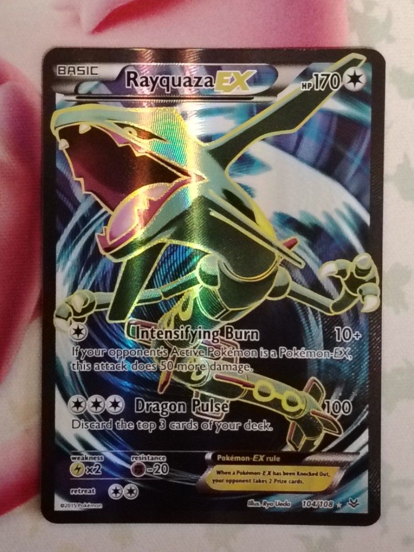 Rayquaza EX 104/108 Roaring Skies Pokémon Trading Card NOT Pikachu ...