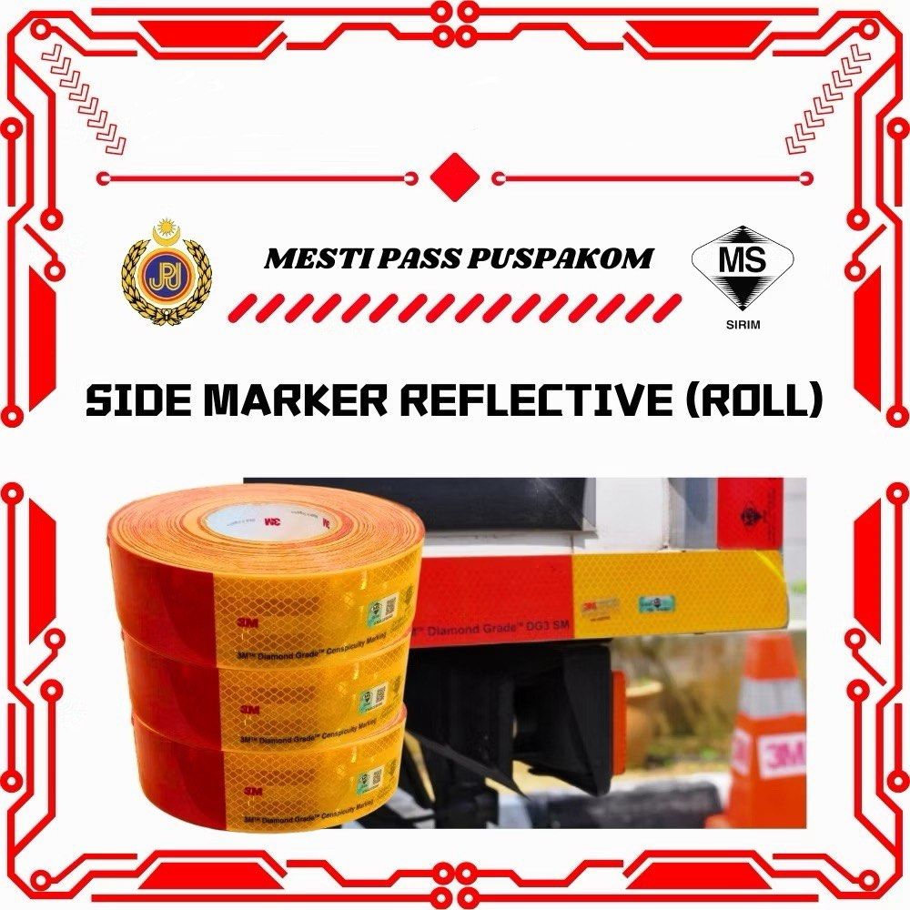 Ready Stock!! Lorry 3M Side Marking Reflective Sticker, Everything Else ...