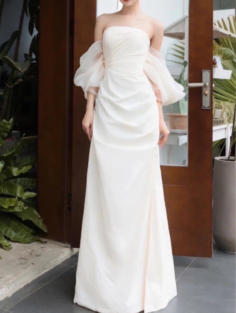 ROM Wedding princess fairy dress gown, Women's Fashion, Dresses & Sets ...