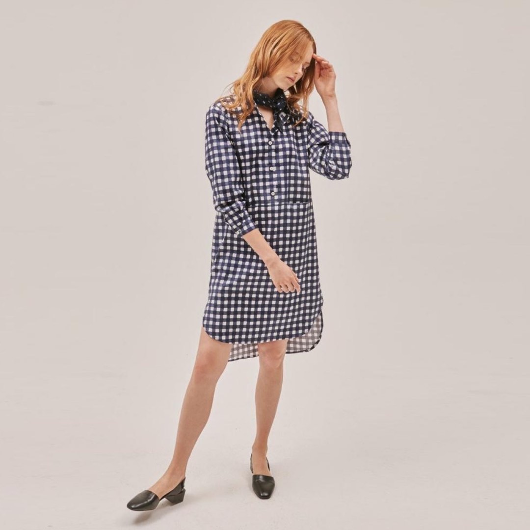 Sabrina Goh Leah blue shirt dress, Women's Fashion, Dresses & Sets, Dresses on Carousell