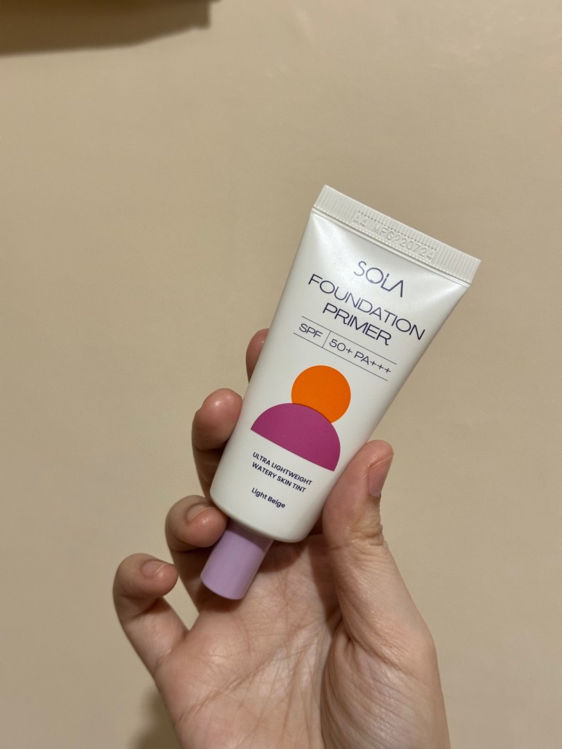 Sola Foundation Primer (Tinted Sunscreen) in Light Beige, Beauty ...