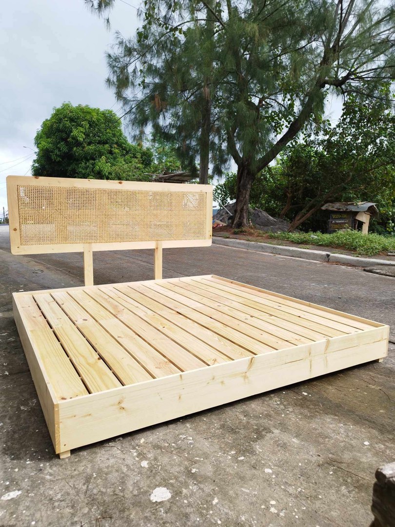 Solihiya bed Frame (beige), Furniture & Home Living, Furniture, Bed ...