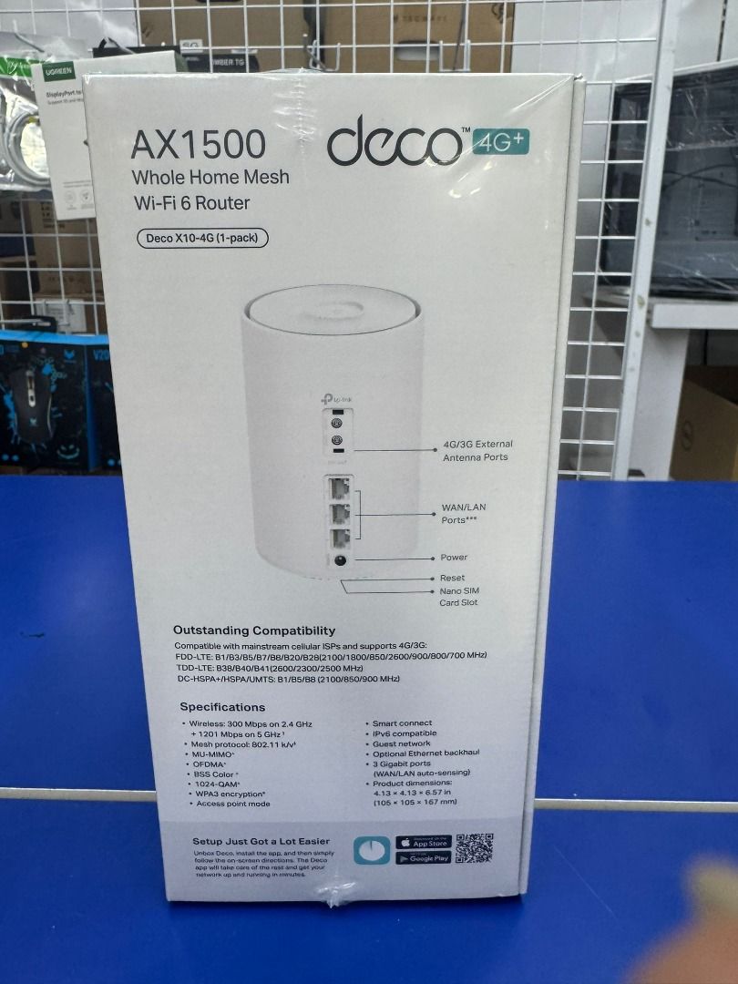 (READY STOCK) TP-Link Deco X10-4G - 4G+ AX1500 Whole Home Mesh Wi-Fi 6 ...