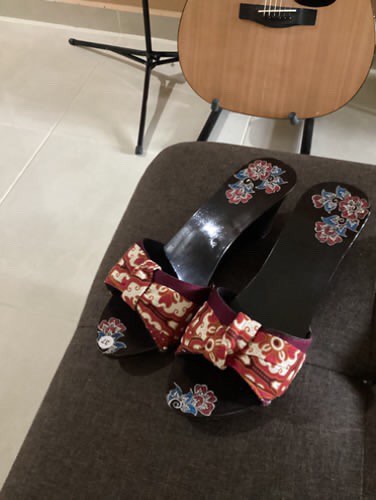 Traditional batik heels, Women's Fashion, Footwear, Heels on Carousell