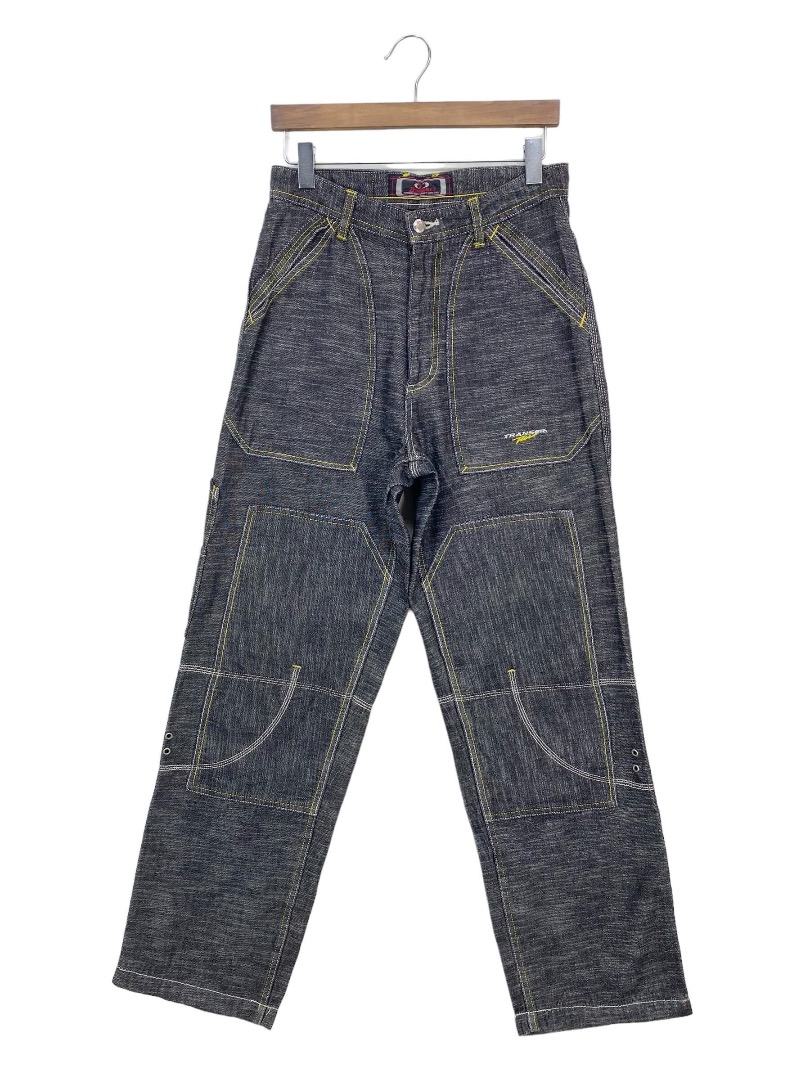 Transer Cargo Denim Jeans Transer Hip Hop Skateboards Jeans Baggy Pants ...