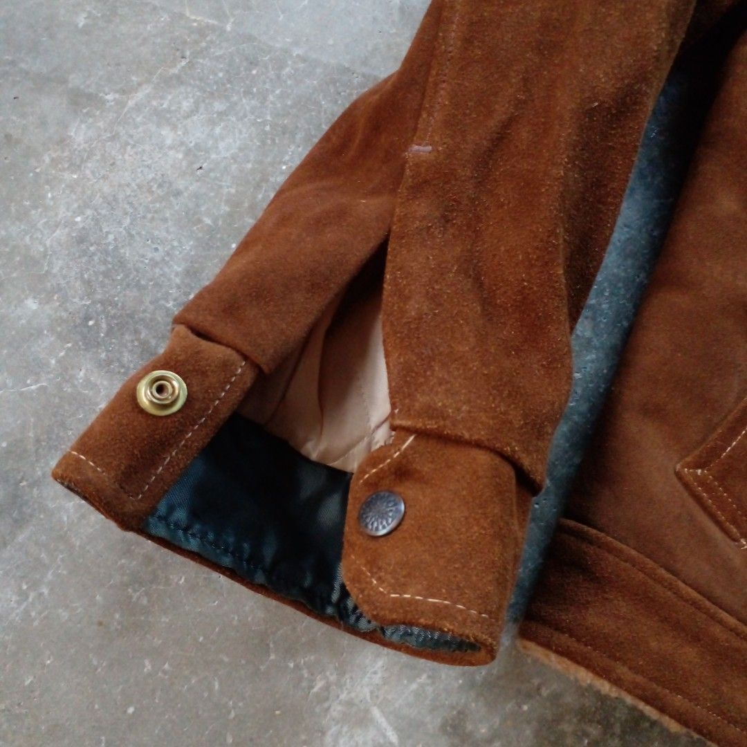 TRUE VINTAGE 1970s COWBOY ROCKABILLY SUEDE RUGGED TYPE 3 JACKET WILLIAM ...