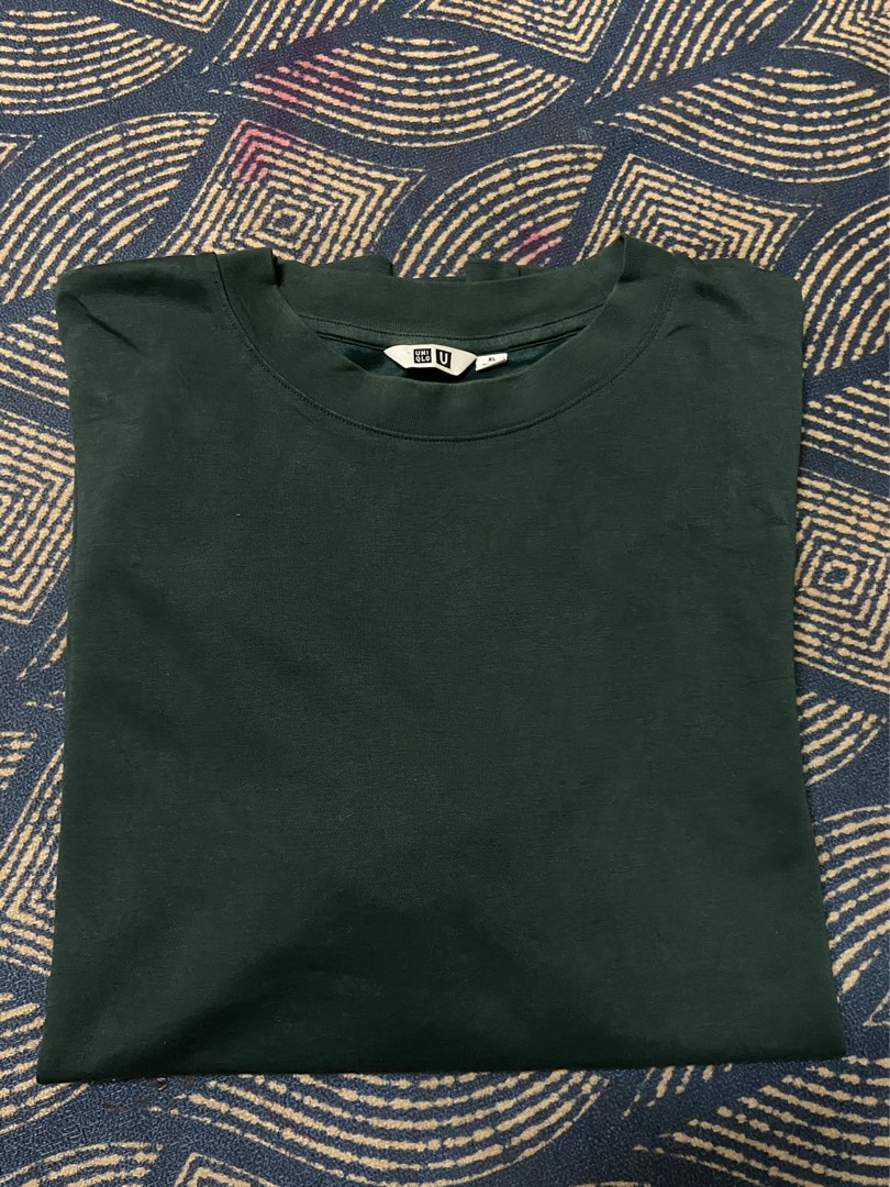 Uniqlo Airism Emerald Green, Men's Fashion, Tops & Sets, Tshirts & Polo ...