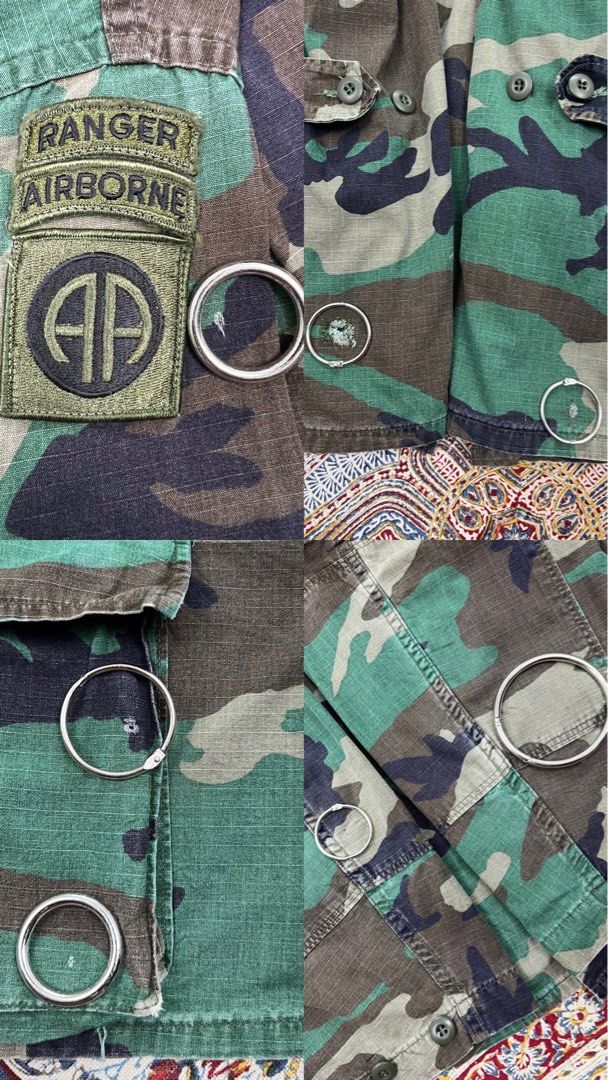 Us Army Ranger Airborne Woodland Camouflage Ripstop Combat Jacket, Men ...