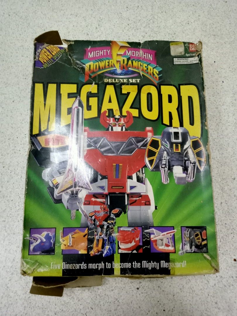 Vintage Bandai MMPR Mighty Morphin Power Rangers Deluxe Megazord ...