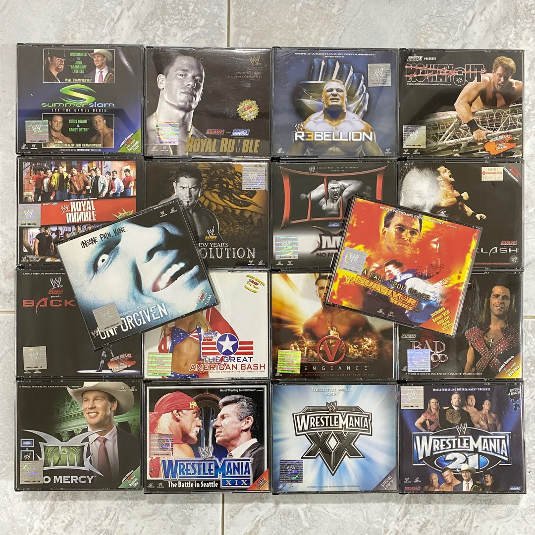 WWE VCD/CD/DVD Vintage Collection 30pcs, Hobbies & Toys, Music & Media ...