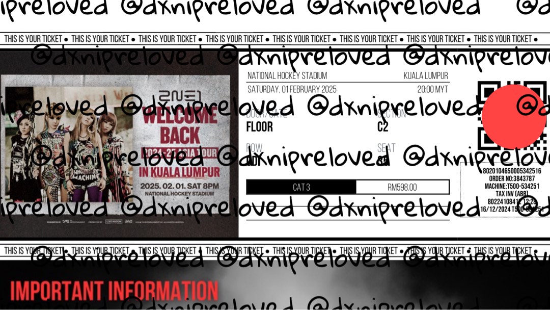 [2NE1 TICKET] WELCOMEBACK TOUR ASIA IN KL, Tickets & Vouchers, Event ...