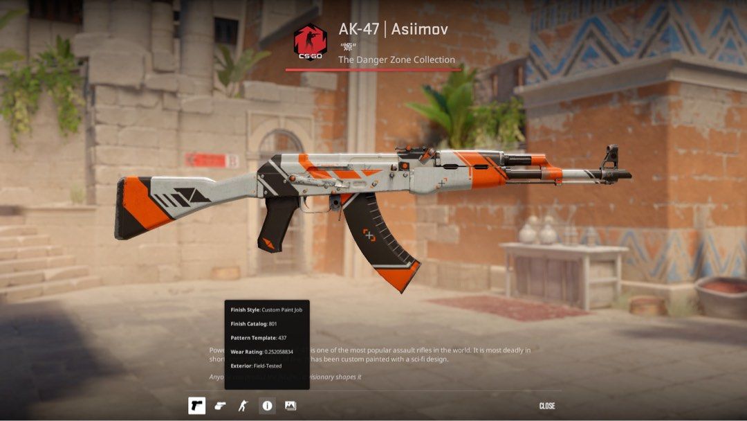 💥 AK-47 Asimov | Field Tested (0.2520588) | cs2 cs 💥, Video Gaming ...