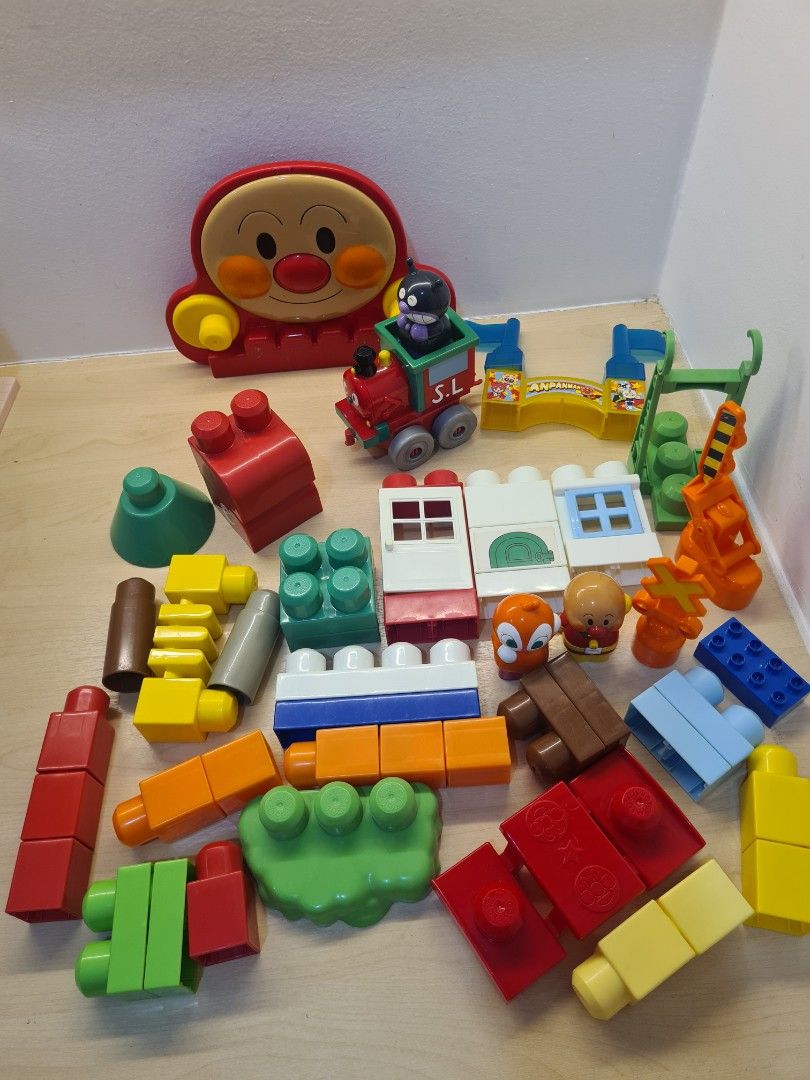 Anpanman Mega Block With Big Container, Hobbies & Toys, Toys & Games on ...