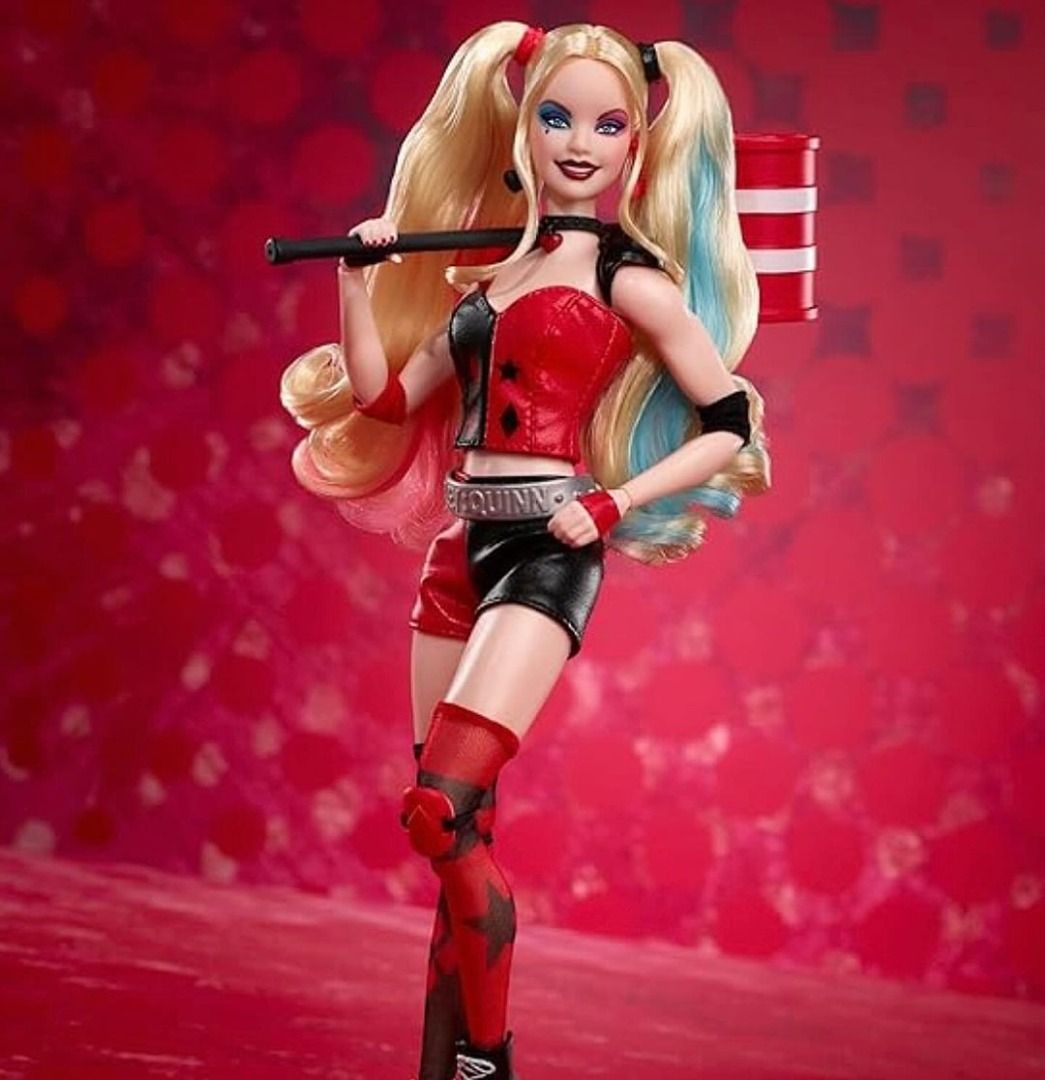 ONHAND Barbie X Batman 85th Gold Label Harley Quinn Doll, Hobbies ...