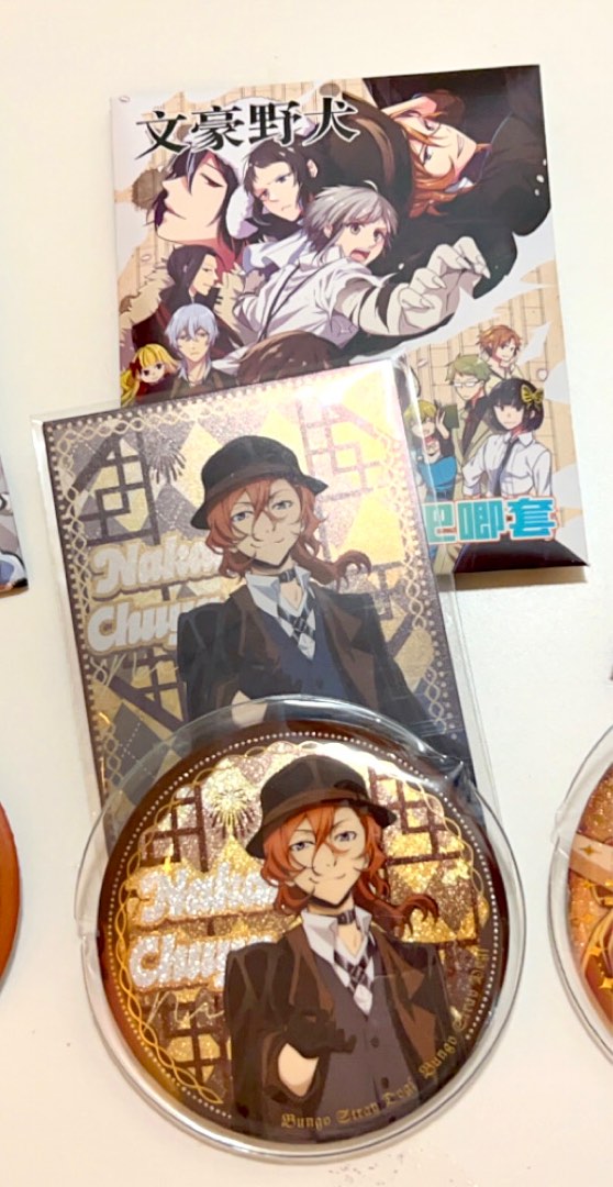 Bungo Stray Dogs Nakahara Chuuya Badge & Card Set, Hobbies & Toys ...