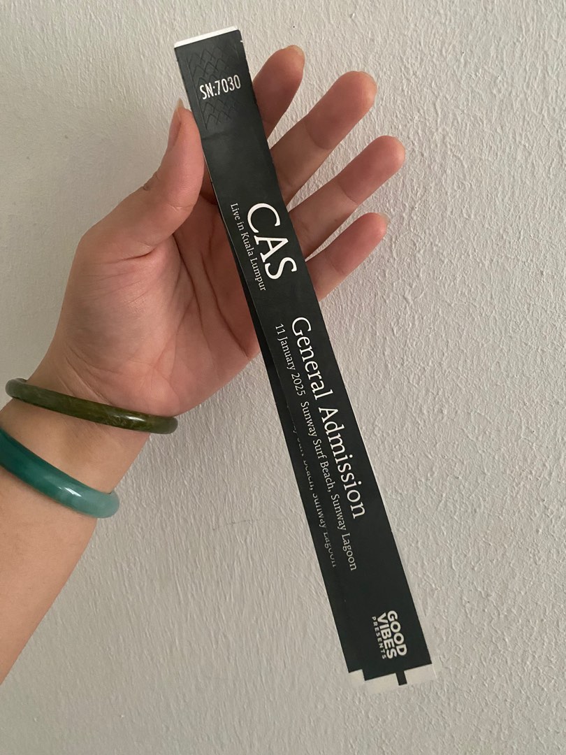 CAS World tour 2024 Wristband, Hobbies & Toys, Collectibles ...