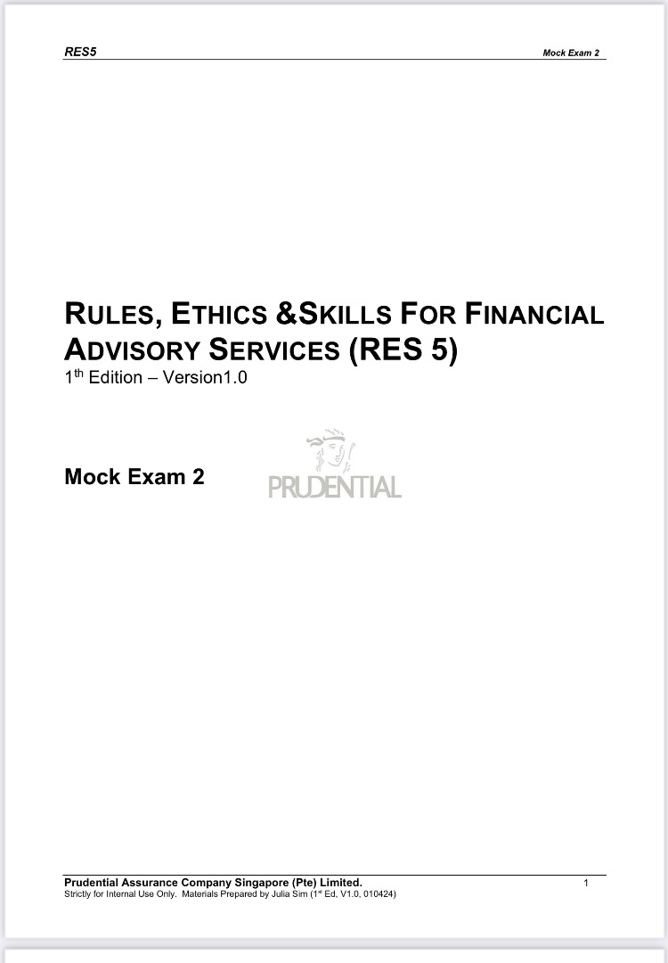 CMFAS PAPER (M9 M9A M8 M8A HI RES5) with answer, Hobbies & Toys, Books ...