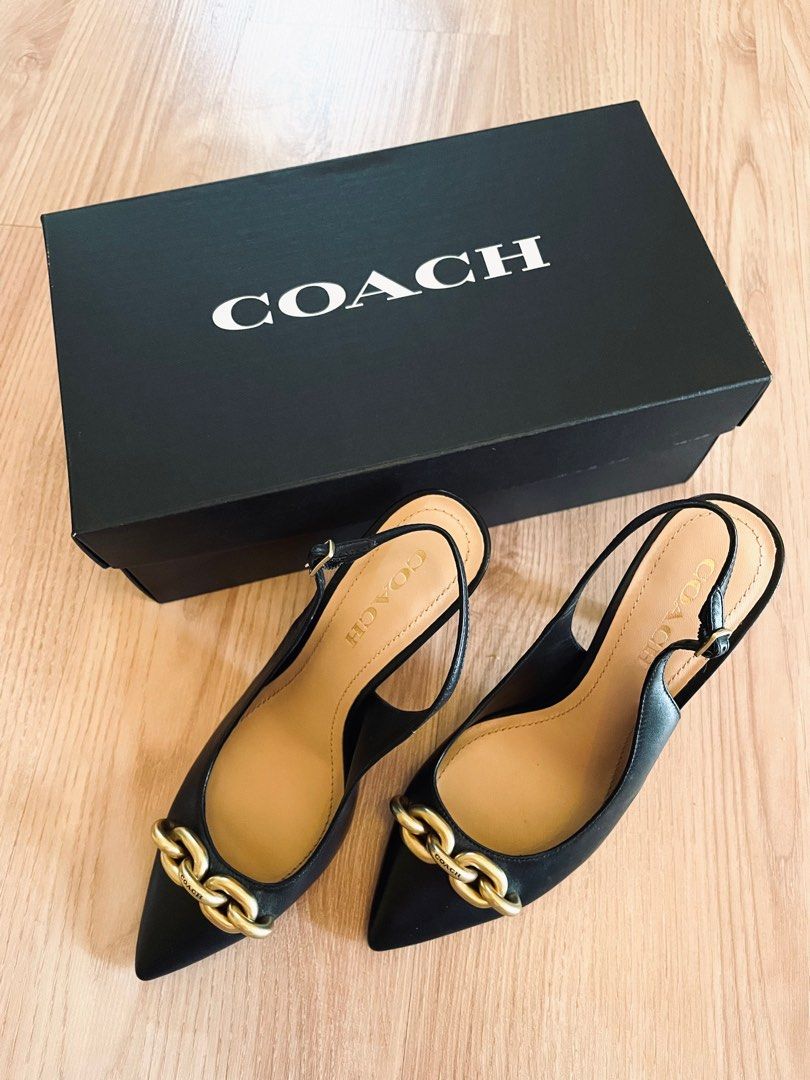 Coach Sadie Heels, Women's Fashion, Footwear, Heels on Carousell