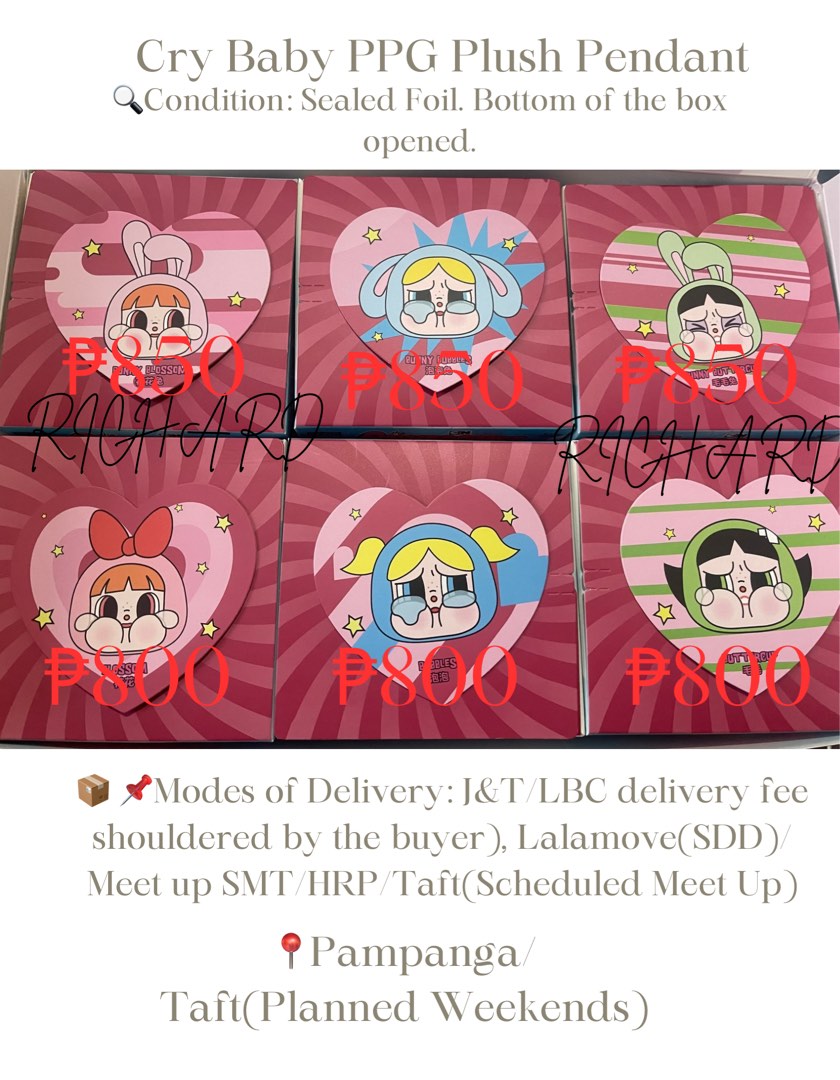 Cry Baby x PPG Plush Pendant (ON HAND), Hobbies & Toys, Memorabilia ...