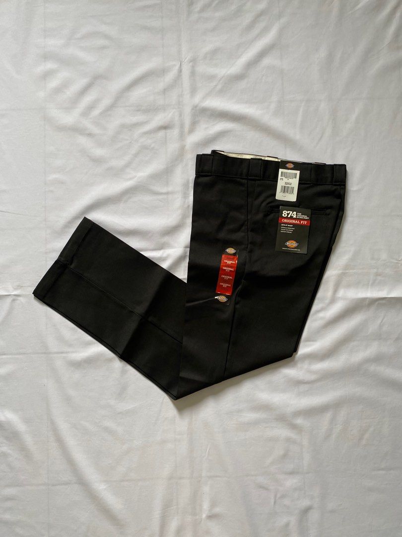 Dickies 874 Original Fit Work Pants Black 32x32, Men's Fashion, Bottoms, Chinos on Carousell