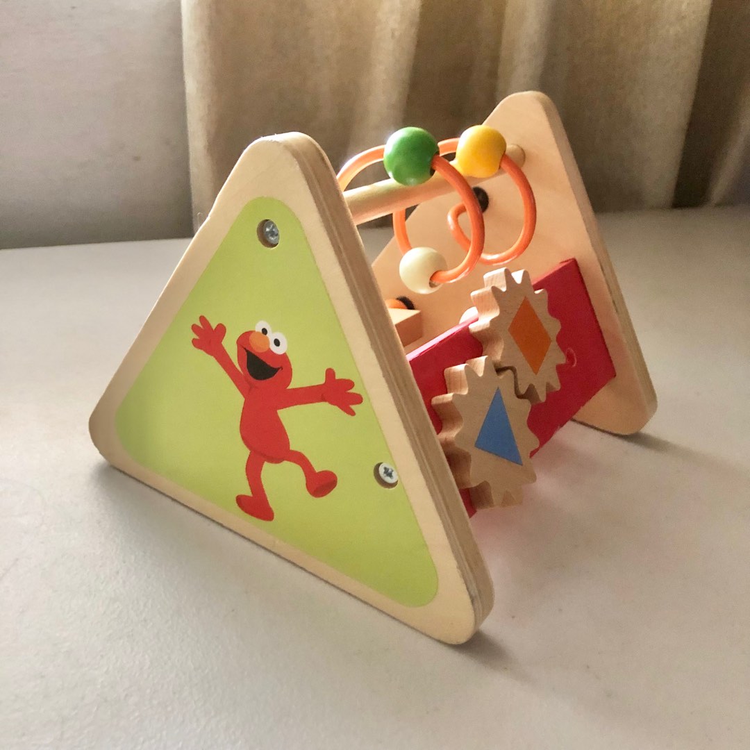 Elmo Wooden Activity Triangle, Hobbies & Toys, Toys & Games on Carousell
